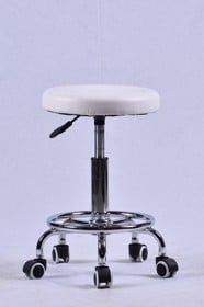 ᐈ Bar stulu ERZ Puff, süni dəri/metal, ağ, 100 kq - qiymeti və satışı ...