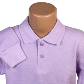 ᐈ Uniseks məktəbli uzunqol polo Optimum Uniform 126, bənövşəyi, pambıq ...