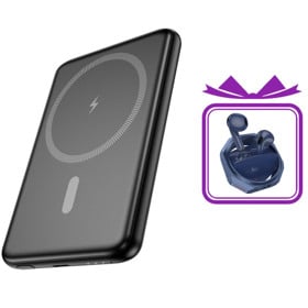 ᐈ Xarici akkumulyator Hoci J140A 5000mAh Black və hədiyyə simsiz ...