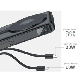 ᐈ Recci RPB-W27 Magsafe Uyumlu Type-C ve Lightning Kablolu Powerbank 20W 10.000MAH recci27 ...