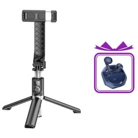 ᐈ Tripod Hoco K20 Black + Simsiz qulaqlıq EW70 Navy Blue hədiyyə ...