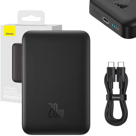 ᐈ Внешний аккумулятор Baseus Magnetic Mini Air 10000mAh 20W Black ...