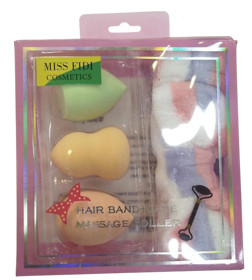 ᐈ Набор косметики Miss Fidi (спонж + роллер для лица + повязка на ...
