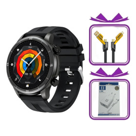 ᐈ Smart saat Hoco Y24 Black + Kabel USB LoL L-207 65W 4IN1+ Şəbəkə ...