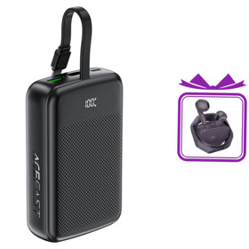 ᐈ Xarici akkumulyator Acefast M14 20000mAh Black və hədiyyə simsiz ...