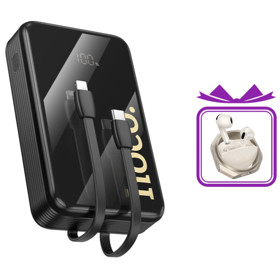 ᐈ Xarici akkumulyator Hoco Q37A 20000mAh və hədiyyə simsiz qulaqlıq ...