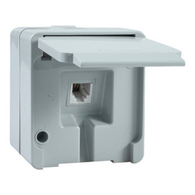 ᐈ Telefon priz Nemliyer RJ11, tək çıxış, boz, IP54 - NML4100133 ...