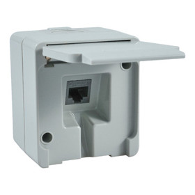 ᐈ Telefon priz Nemliyer RJ11, tək çıxış, boz, IP54 - NML4100133 ...