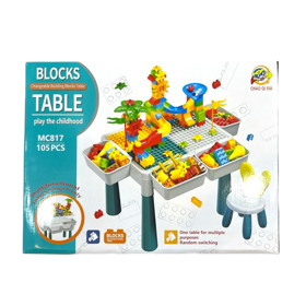 ᐈ Uşaq oyun masası bloklarla Chao Qi Xia Blocks Table TToys_12150, 105 ...