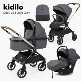 ᐈ Uşaq arabası Kidilo D900, 20 kq qədər, tünd boz - Kidilo D900 Dark ...