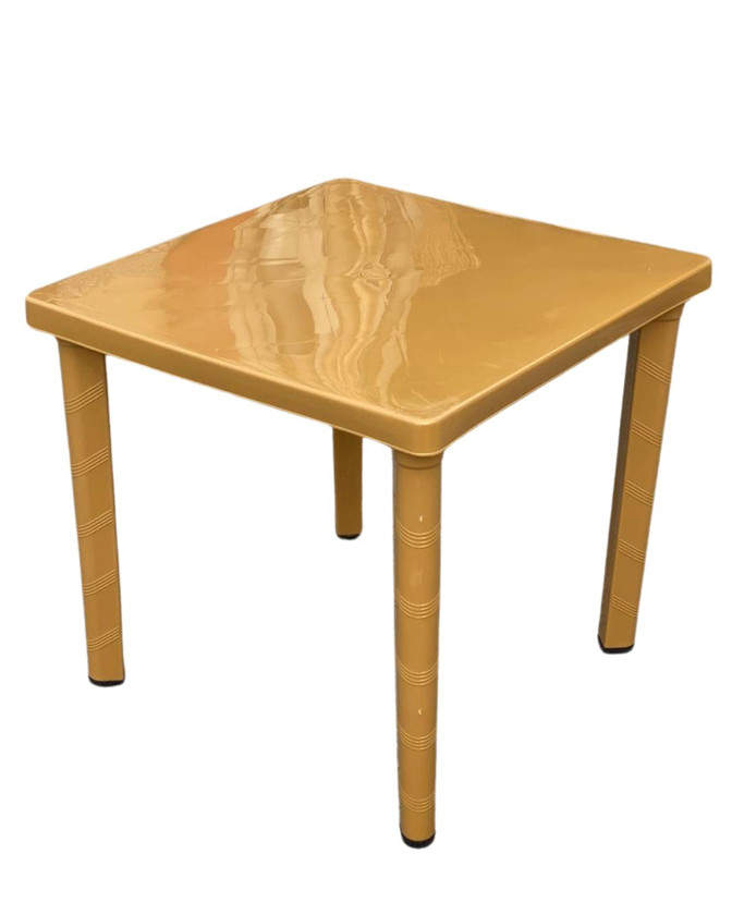 ᐈ Nahar masası Del Plastic, 80x80x75 sm, plastik, 4 nəfərlik, sarı ...