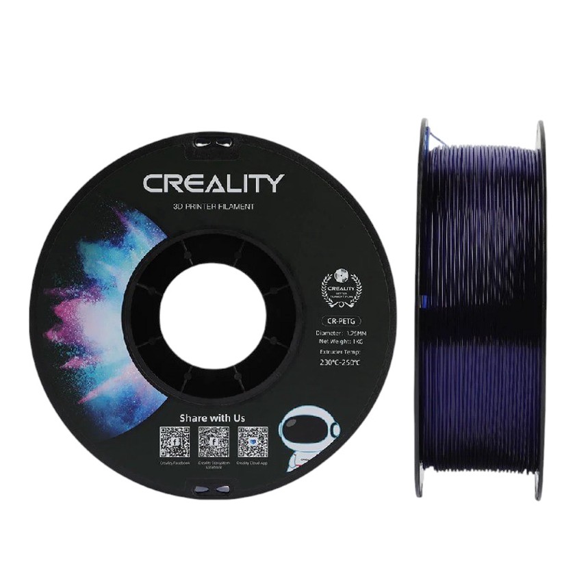 ᐈ Пластик для 3D принтера Creality CR-PETG Transparent Blue 1.75мм 1кг ...