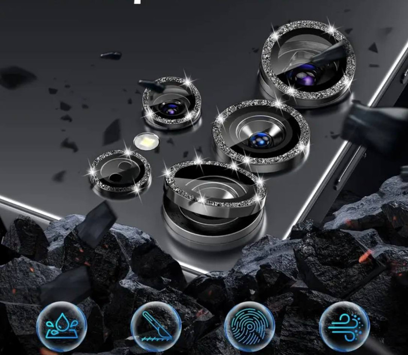 ᐈ Kamera üçün qoruyucu şüşə Samsung Galaxy S25 Ultra üçün Black ...