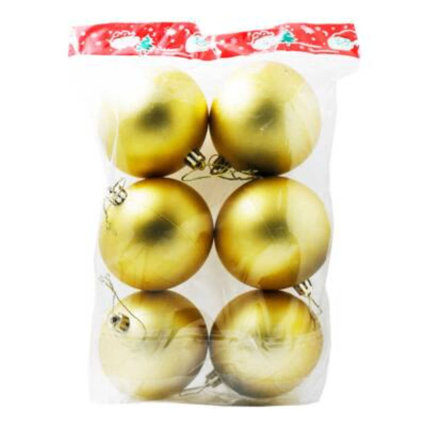 ᐈ Yeni il bəzəyi yolka şarı 6 ədəd, plastik, müxtəlif rəngdə - YS247-46 ...