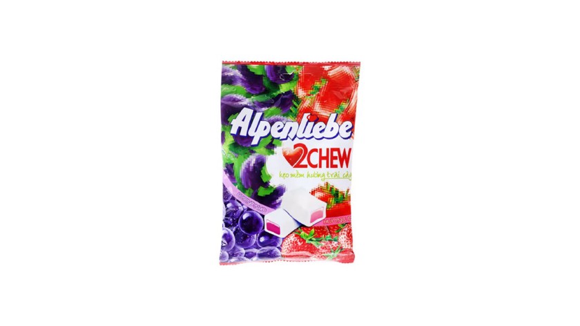 ᐈ Жевательные конфеты Alpenliebe 2 Chew, со вкусом винограда и клубники ...