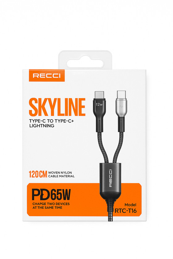 ᐈ Kabel USB Recci Skyline RTC-T16 PD65W - qiymeti və satışı | ️ BIRMARKET