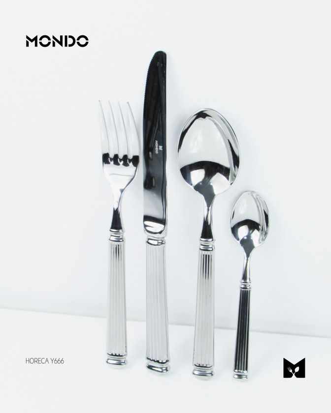 ᐈ Süfrə ləvazimatları dəsti Mondo Horeca Y666, 6 nəfərlik, 24 parça ...