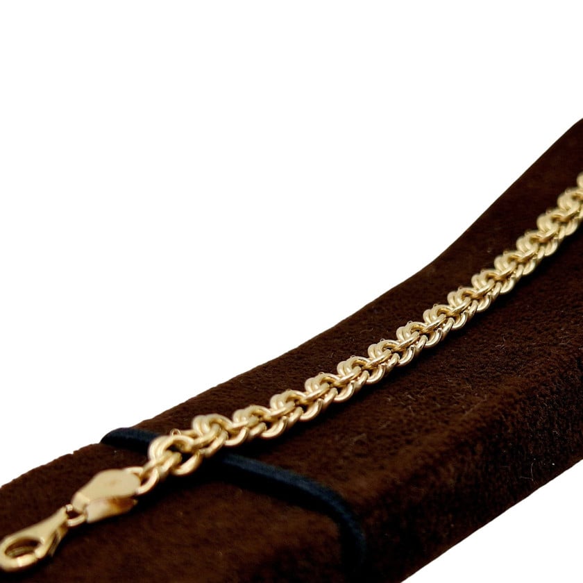 ᐈ Qolbaq Azgold 10141, 585 əyar, 3.8 qr, 20.5 sm, sarı, karabin kilid - Azgold_10141 - qiymeti ...