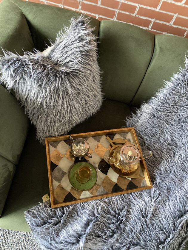 ᐈ Плед 24135760, односпальный, 180х96 см, лен/эко-мех, серый - купить ...