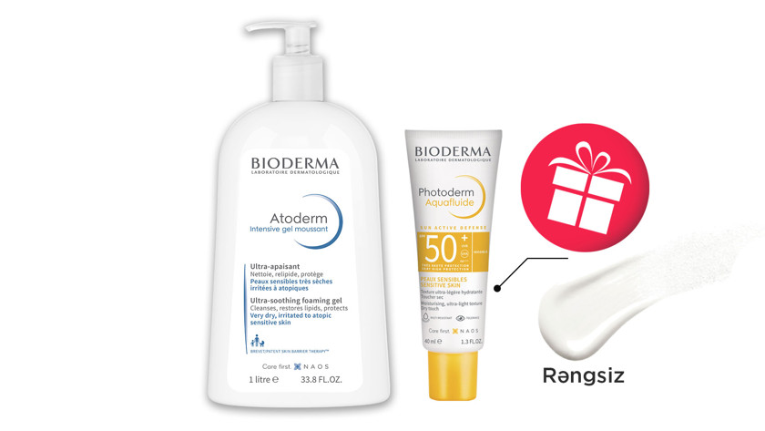 ᐈ Kosmetik hədiyyə dəsti Bioderma Atoderm Intensive Gel Moussant 1L ...