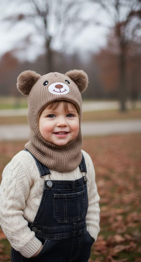 ᐈ Balaklava oğlanlar üçün VC_1614068, pambıq, qəhvəyi, 1-3 yaş ...