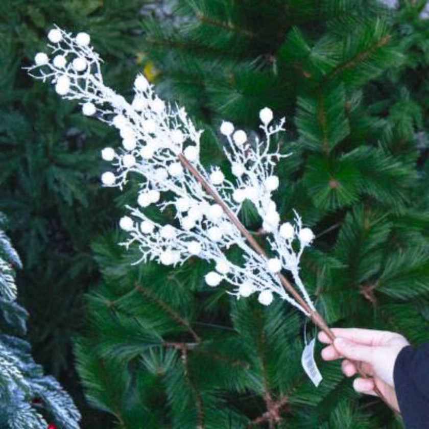 ᐈ Ev üçün yeni il bəzəyi Yolka Çiçəyi 9127-70, qar dənəcikli dekorativ ...