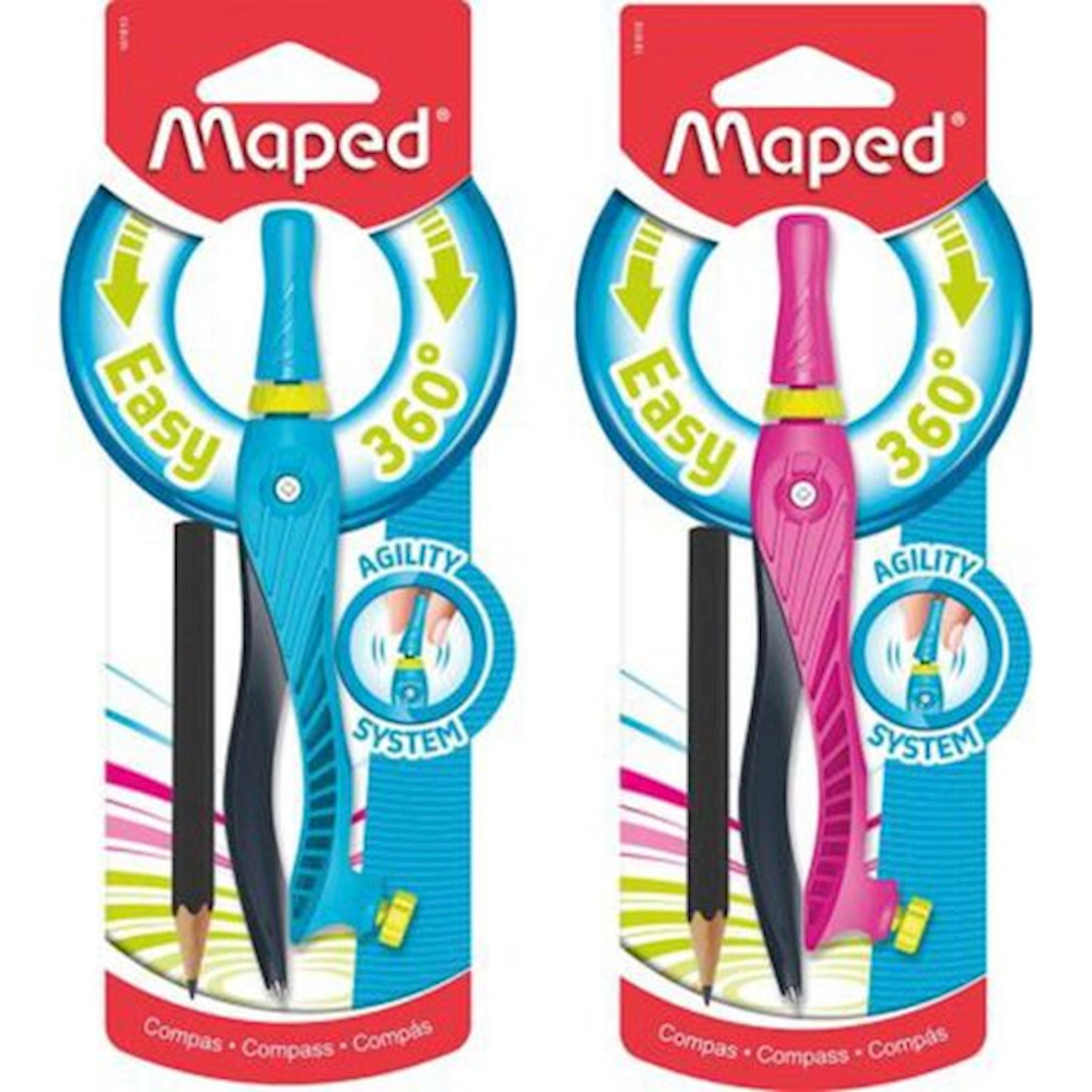 Циркуль Maped Kidz Easy с карандашем, 14 см, в ассортименте - купить в ...