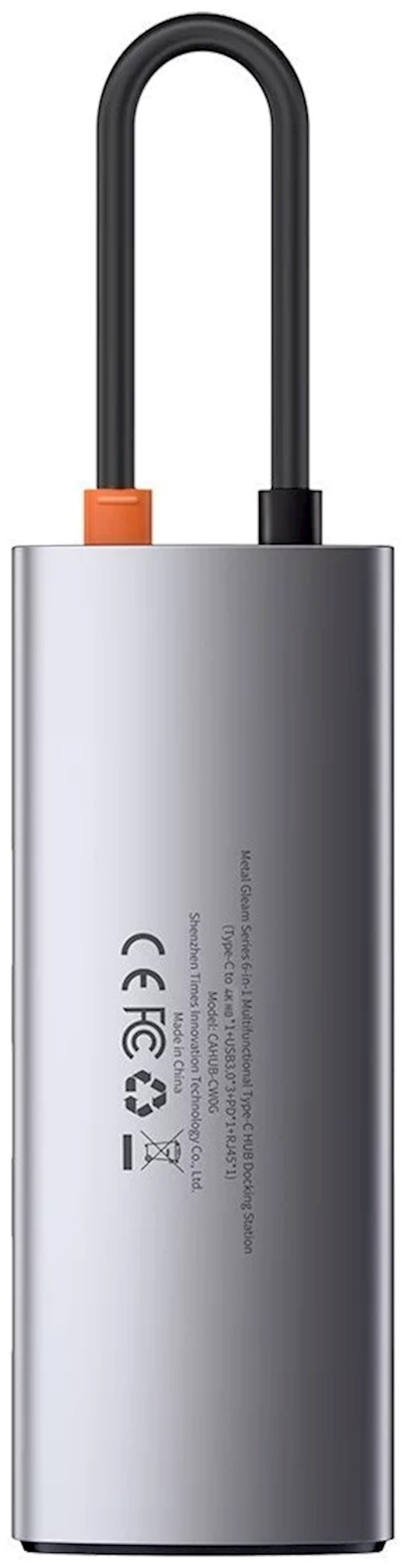 USB HUB Baseus CAHUB-CW0G Type-C adapter 6 in 1 Grey - Qiymeti, Bakıda ...
