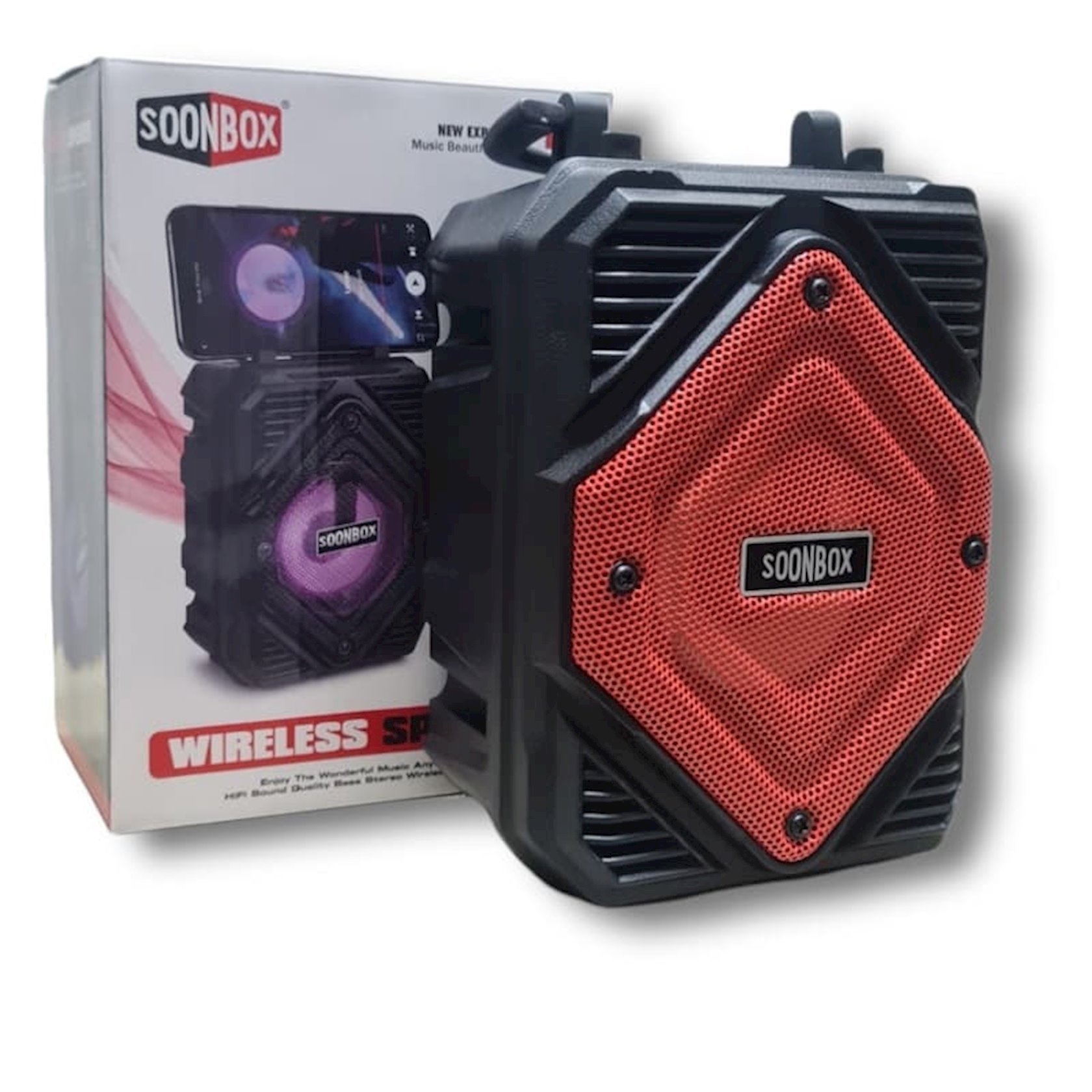 Portativ dinamik Soonbox S9 Portable Wireless Bluetooth Speakers Red - Qiymeti, Bakıda almaq ...