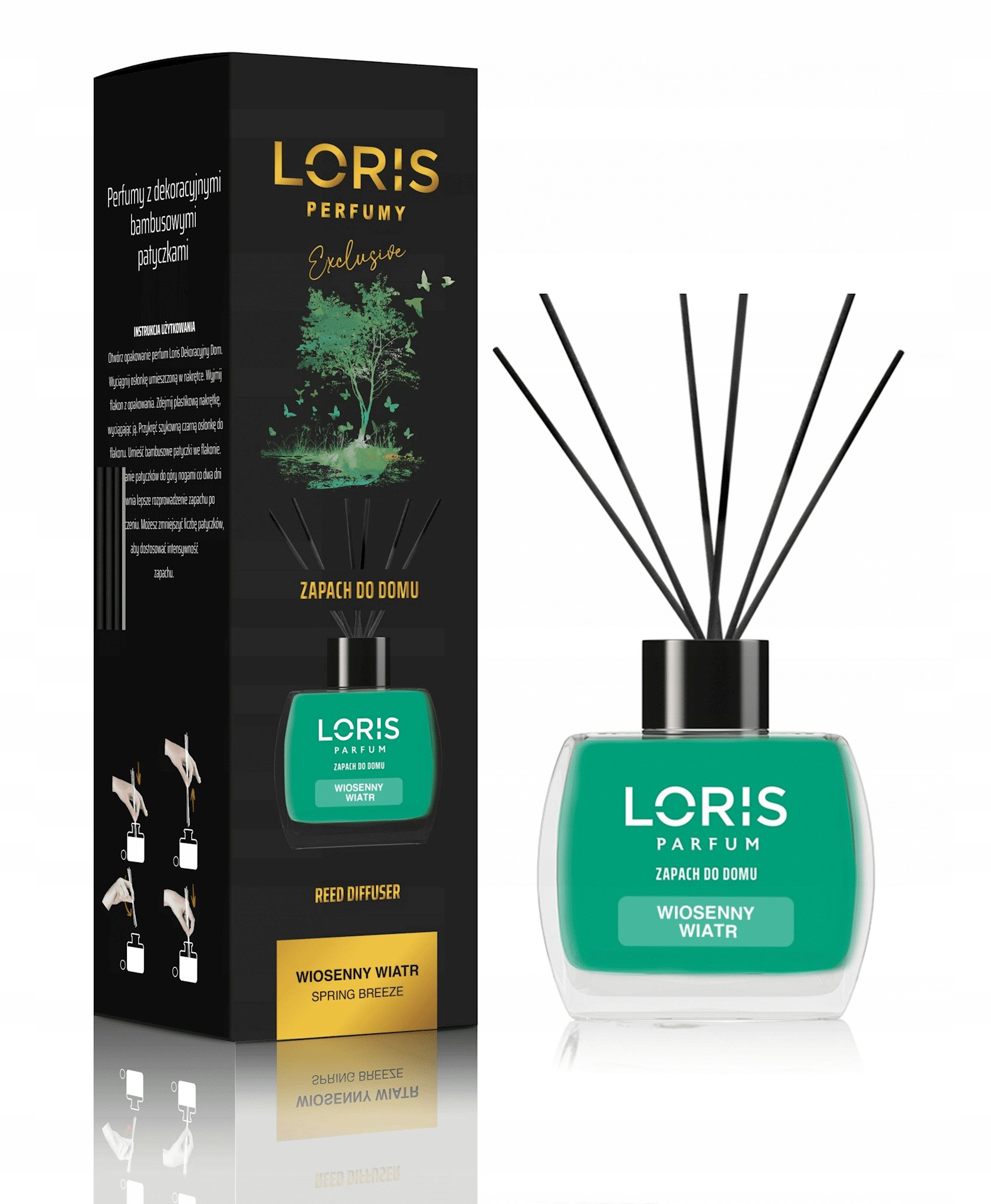 Ароматический диффузор Loris Parfum Reed Diffuser Весенний ветер 120 мл ...