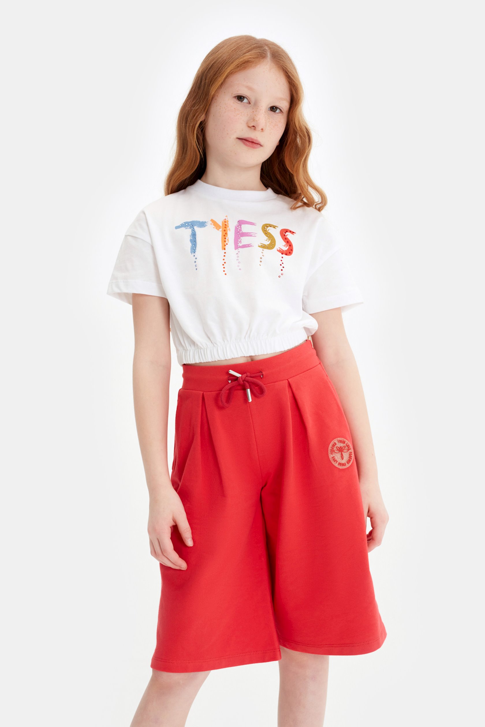 Повседневные шорты для девочек B&G Store 23SS0TJ4215, красный, хлопок ...