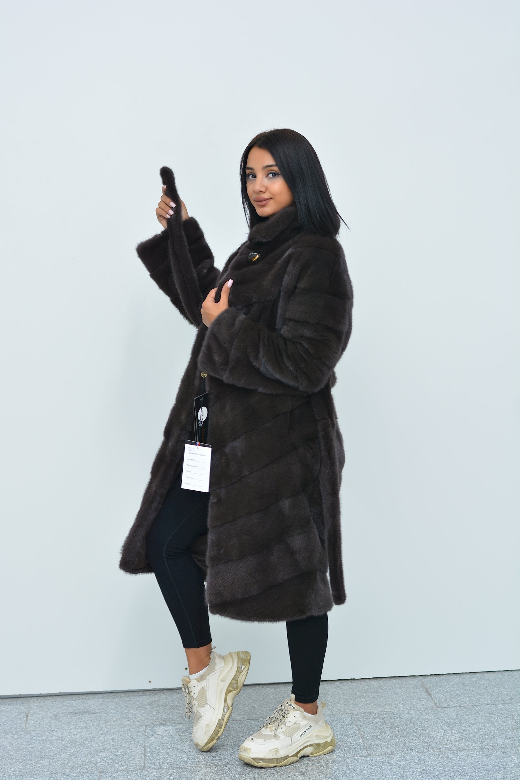 Qadınlar üçün kürk Selina sf1081, qəhvəyi, su samuru xəzi, ölçü M ...