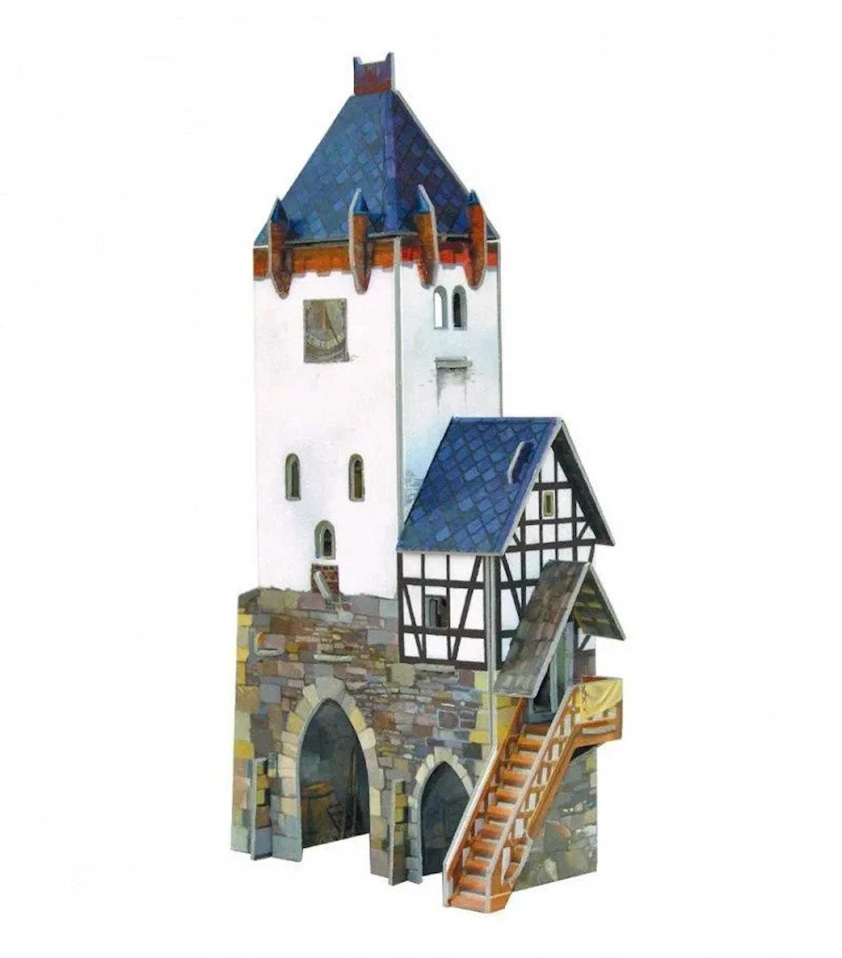 Qurma model UMBUM Orta əsr şəhəri Gözətçi qülləsi, karton, 29 element ...