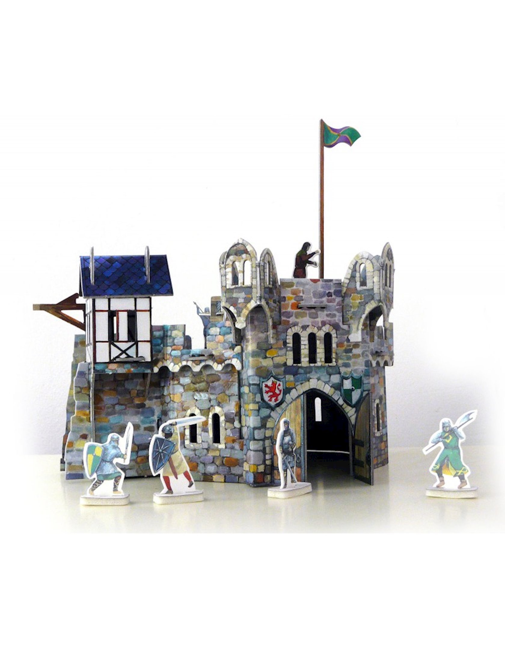 Сборная модель UMBUM Средневековый город Круглая башня, из картона, 20 ...