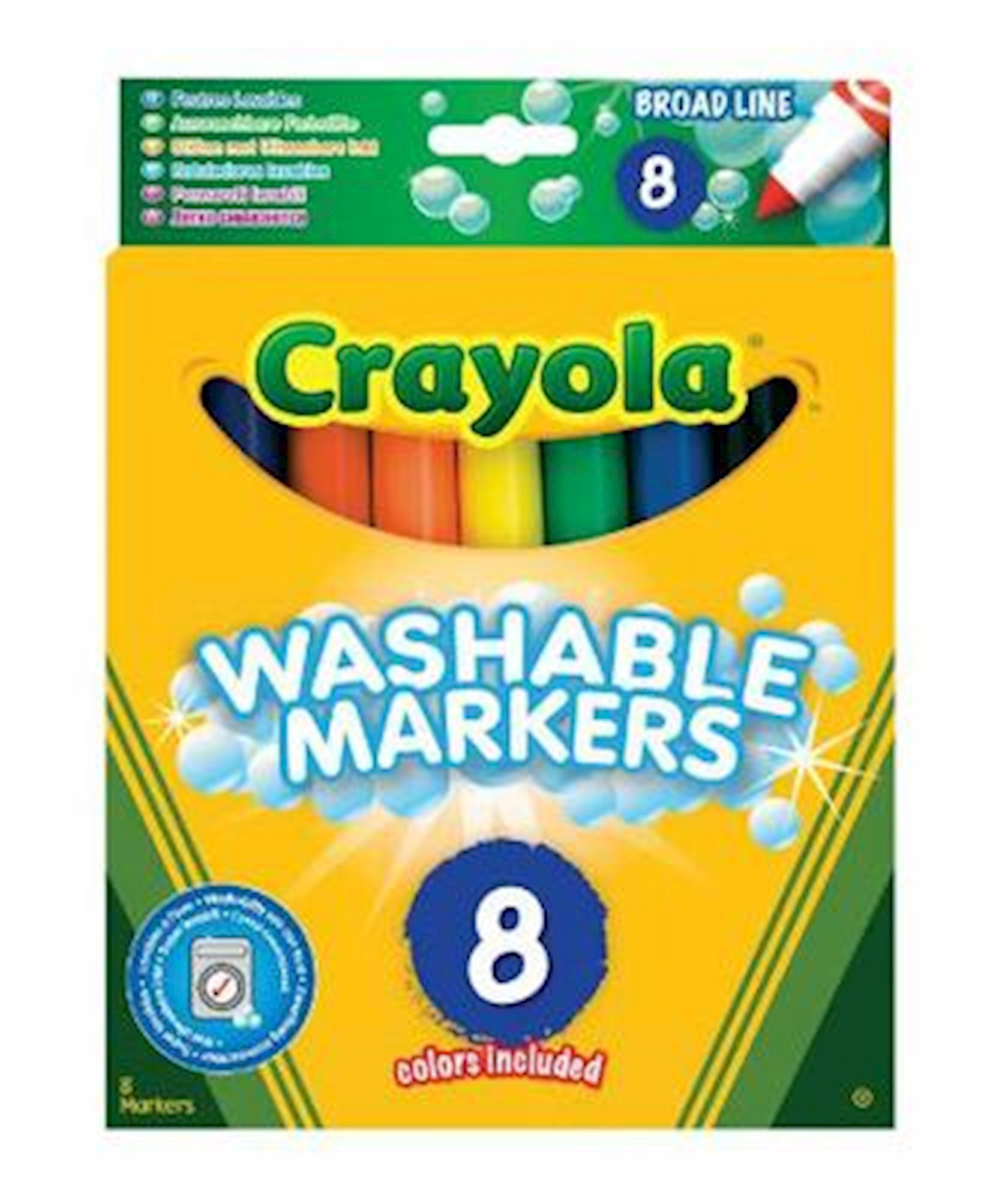 Смываемые фломастеры Crayola Super Washable в универсальной упаковке ...