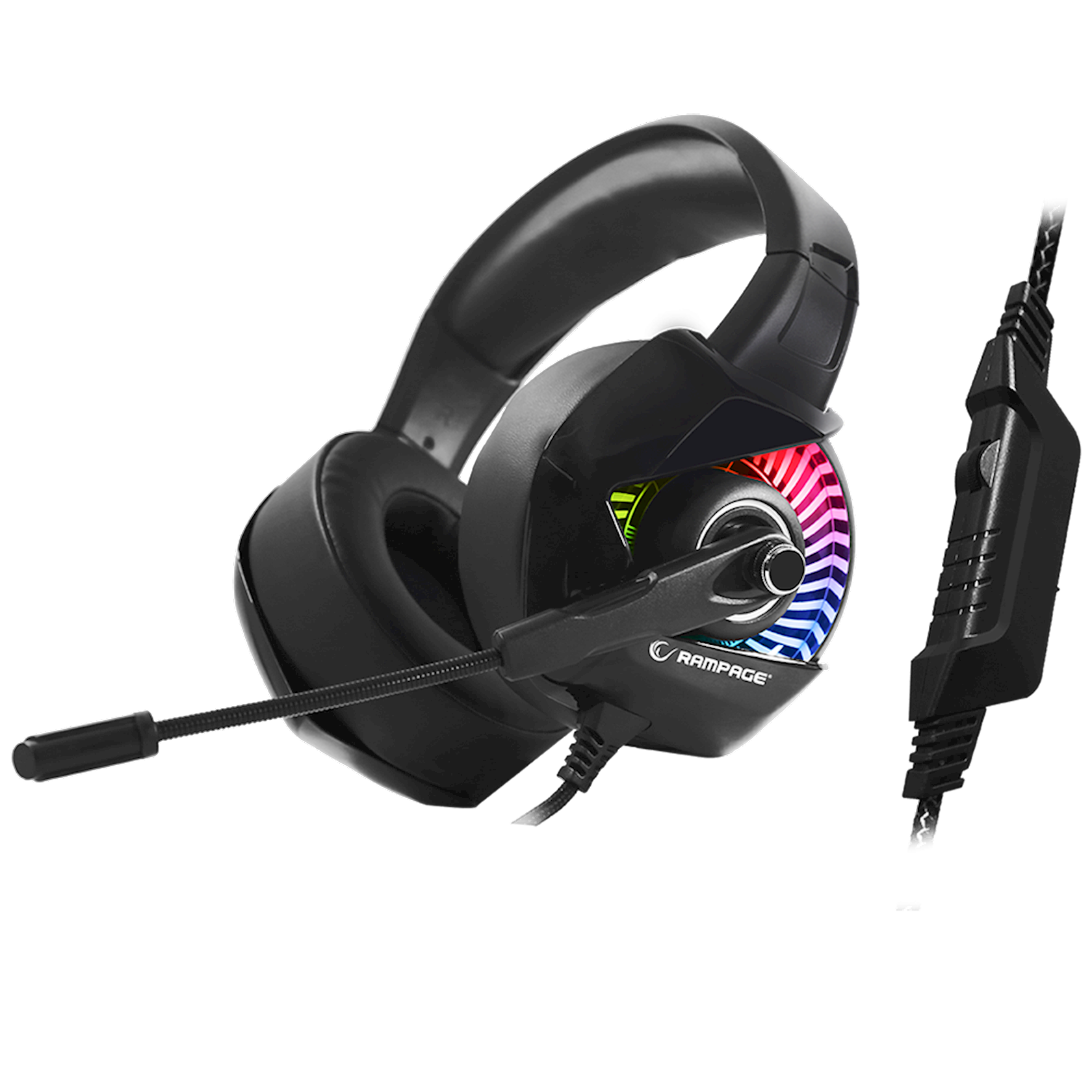 Qulaqlıq-qarnitur Rampage Typhoon 7.1 RGB Gaming Headset - Qiymeti ...