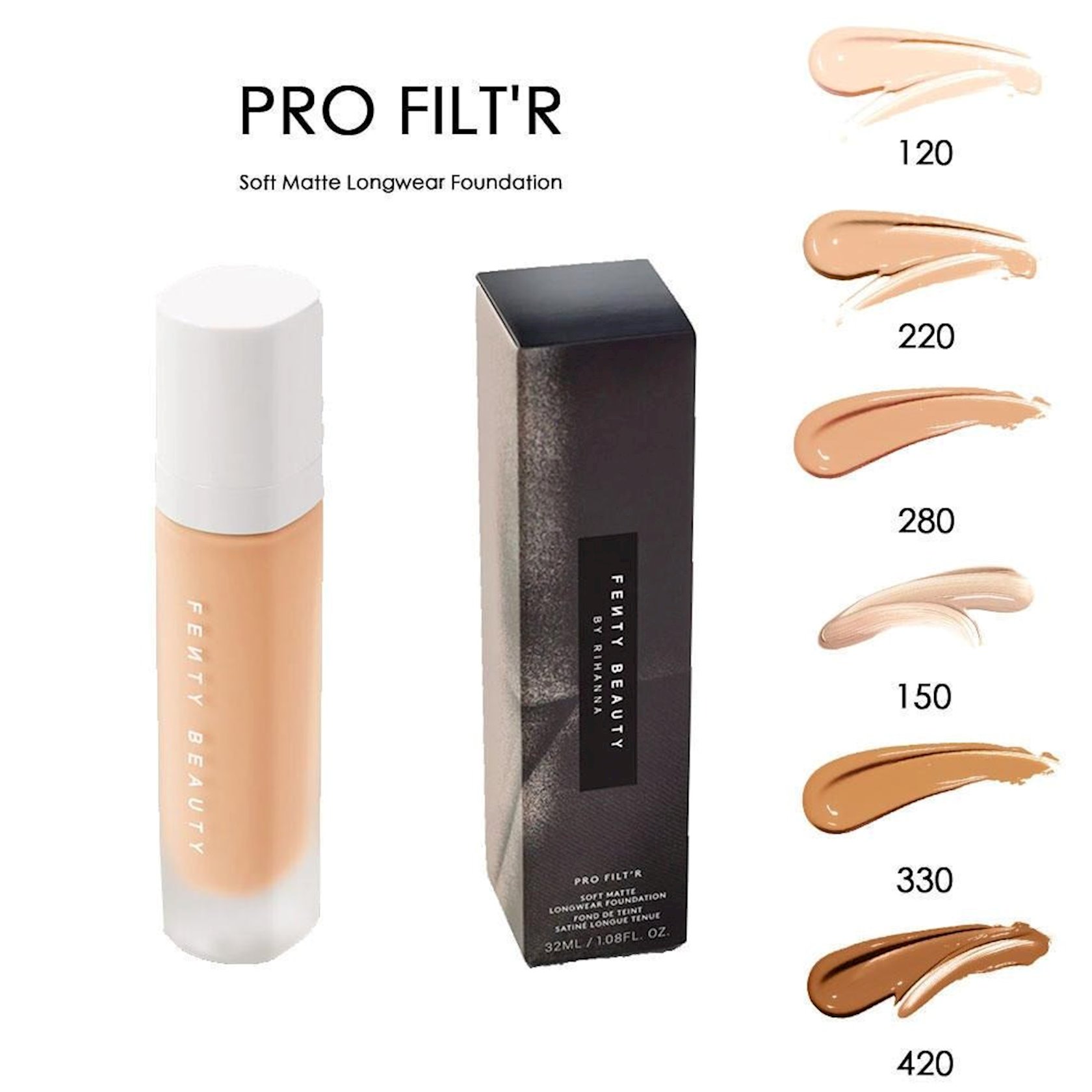 Тональный крем Fenty Beauty by Rihanna Pro Filt’r Soft Matte Longwear ...