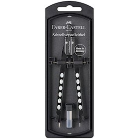 ᐈ Циркуль Faber-Castell Factory, хром, с грифелями, металл/пластик ...