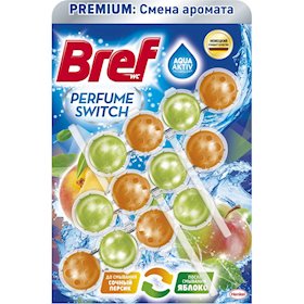 ᐈ Bərk tualet bloku Bref Perfume Switch, şirin şaftalı, alma, 3x50 q ...