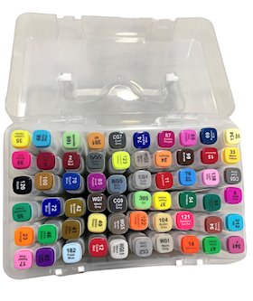 Rəssam markerlər dəsti Jian Pai 13497-60, 60 ədəd - Qiymeti, Bakıda ...