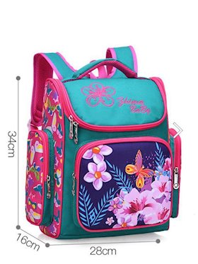 ᐈ Ortopedik məktəbli bel çantası Zhima Baby РА-000502, yaşıl/çəhrayı ...