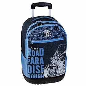 ᐈ Школьный рюкзак на колесах Busquets Wheeled Double Backpack Route 66 ...