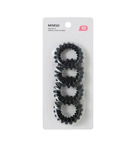 ᐈ Saç üçün rezin dəsti Miniso Spiral 4 əd, qara - qiymeti və satışı | ️ ...