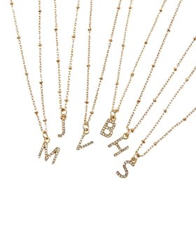 Колье Accessorize Initial Sparkle Pendant Necklace, золотистый ...