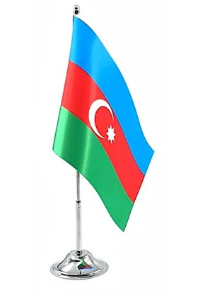 ᐈ Azərbaycan masaüstü bayraq 0006, 30 sm, xrom - qiymeti və satışı | ️ ...