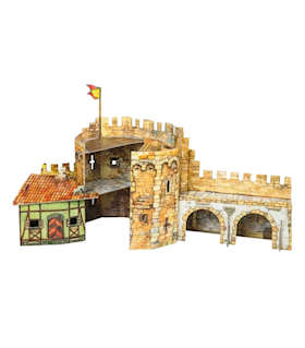 Qurma model UMBUM Orta əsr şəhəri Künc qülləsi, karton, 18 element ...