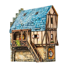 Сборная модель UMBUM Средневековый город Городская школа, из картона ...