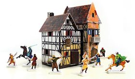 Сборная модель UMBUM Средневековый город Пекарня, из картона, 18 ...