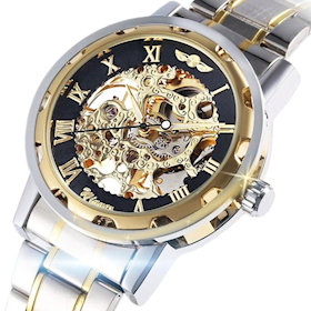 ᐈ Мужские наручные часы Winner 223 Silver Black Gold - купить по ...