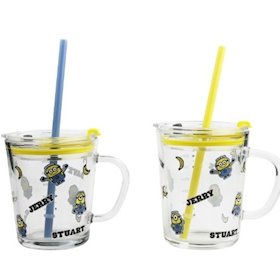 ᐈ Krujka Miniso Minions Collection Glass Cup with Straw, 400 ml ...